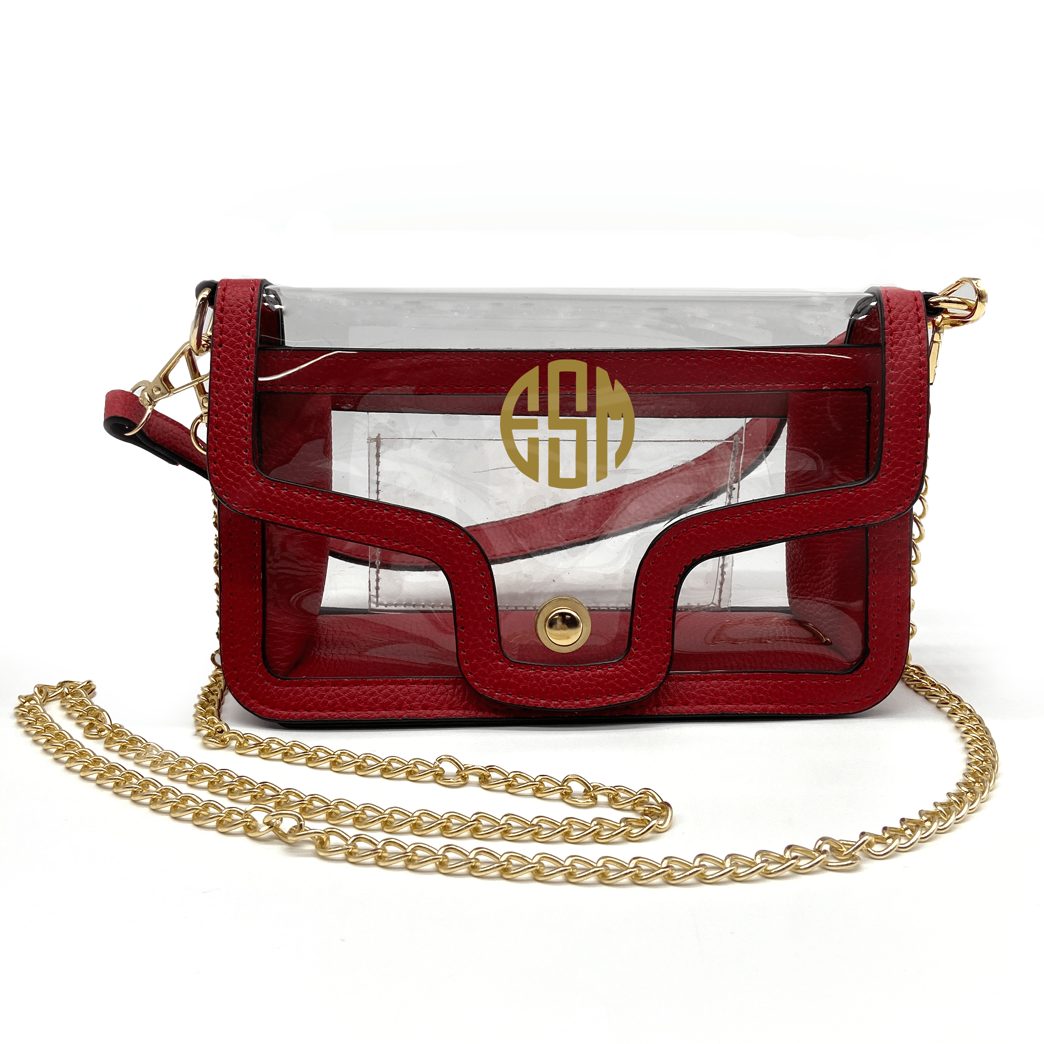 Red Clear Stadium Purse | SDCT.shop - Sew Dreams Come True®